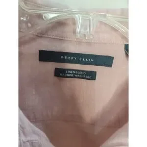 Perry Ellis | Shirts | Perry Ellis Linen Blend Mens Short Sleeves Shirt ...